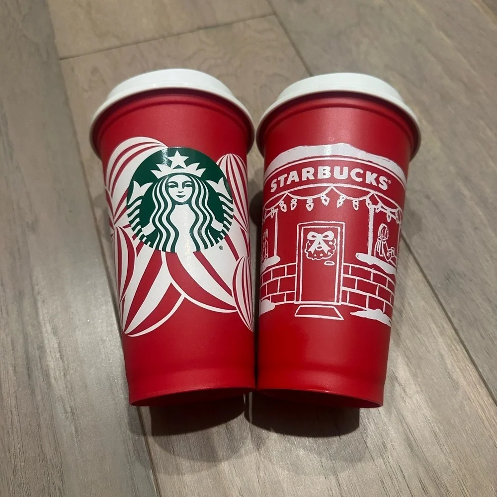 Starbucks | Kitchen | Starbucks Red Holiday Reusable To Go Cups 224 And ...
